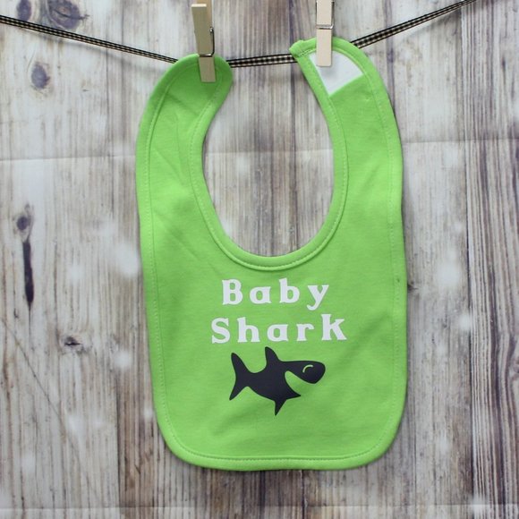 Annie K Boutique | Accessories | Baby Shark Green Bib | Poshmark